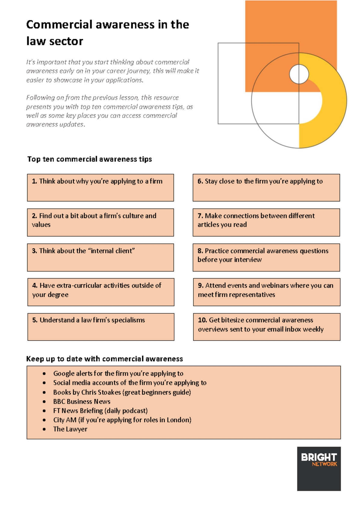 Commercial awareness in the law sector - Commercial awareness in the ...