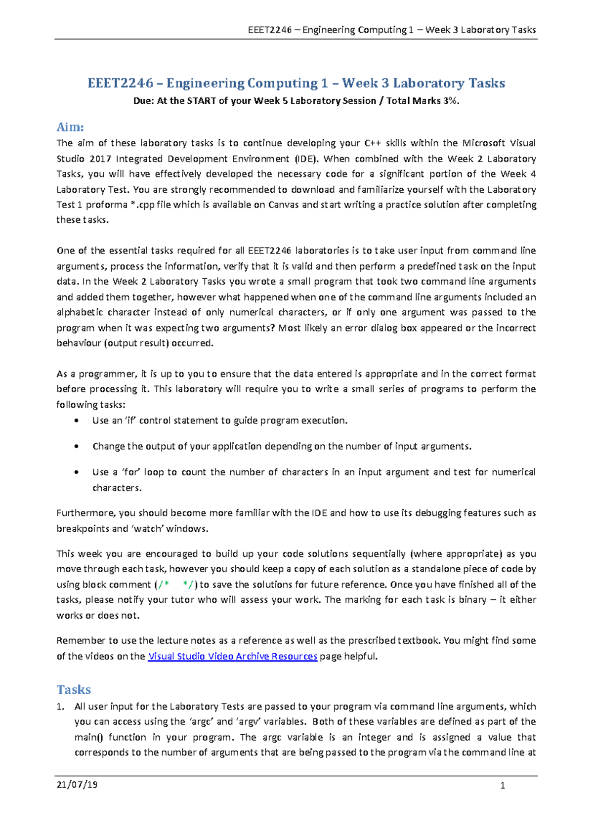 Eeet2246 Week 3 Task Warning Tt Undefined Function 32 Eeet2246 Engineering Computing 1