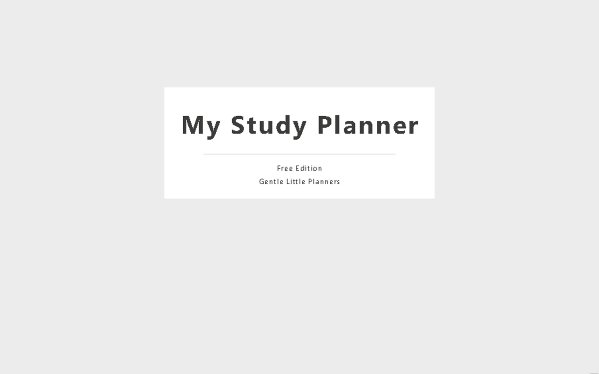 Free Student Planner - Grey - My Study PlannerMy Study Planner Free ...