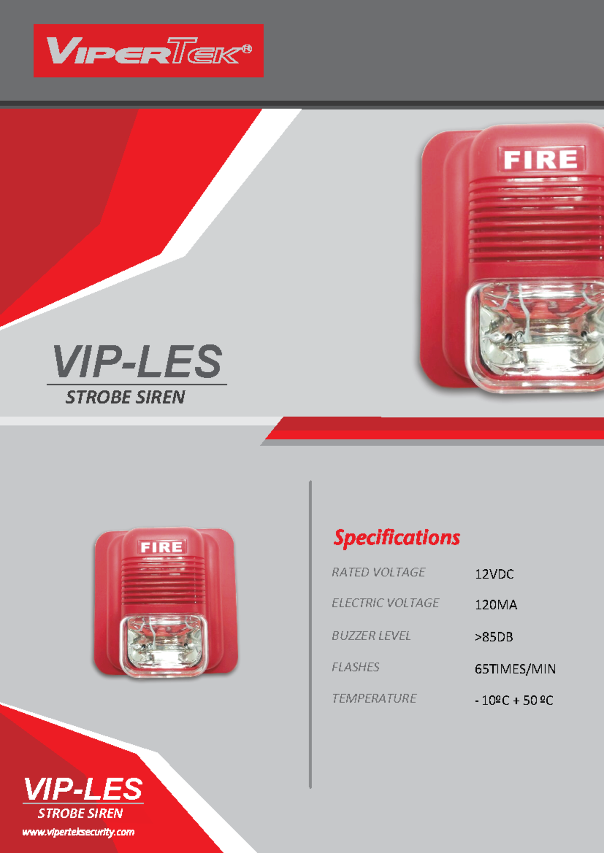 VIP-LES strobe siren vipertek - Ingeniería de Sistemas - VIP-LES VIP ...