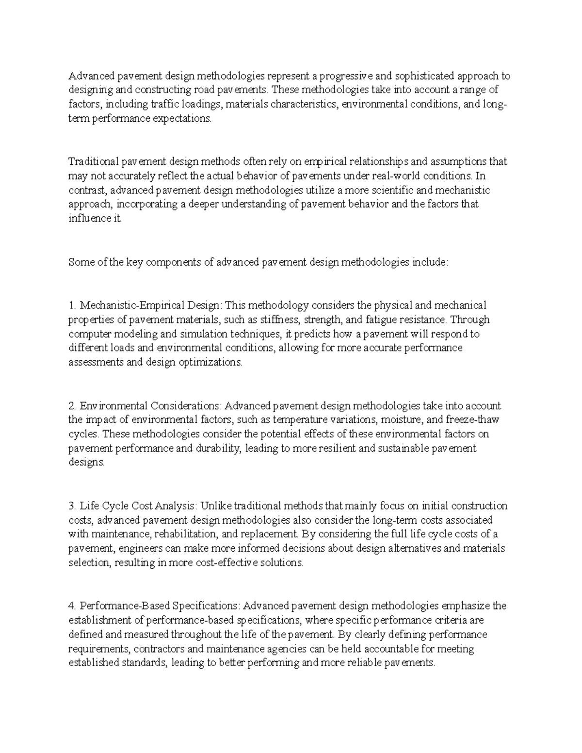 Advanced culvert design - Advanced pavement design methodologies ...