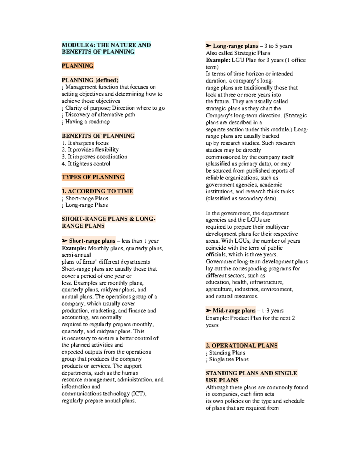 Senior HIGH School - Organizational Management - MODULE 6: THE NATURE ...