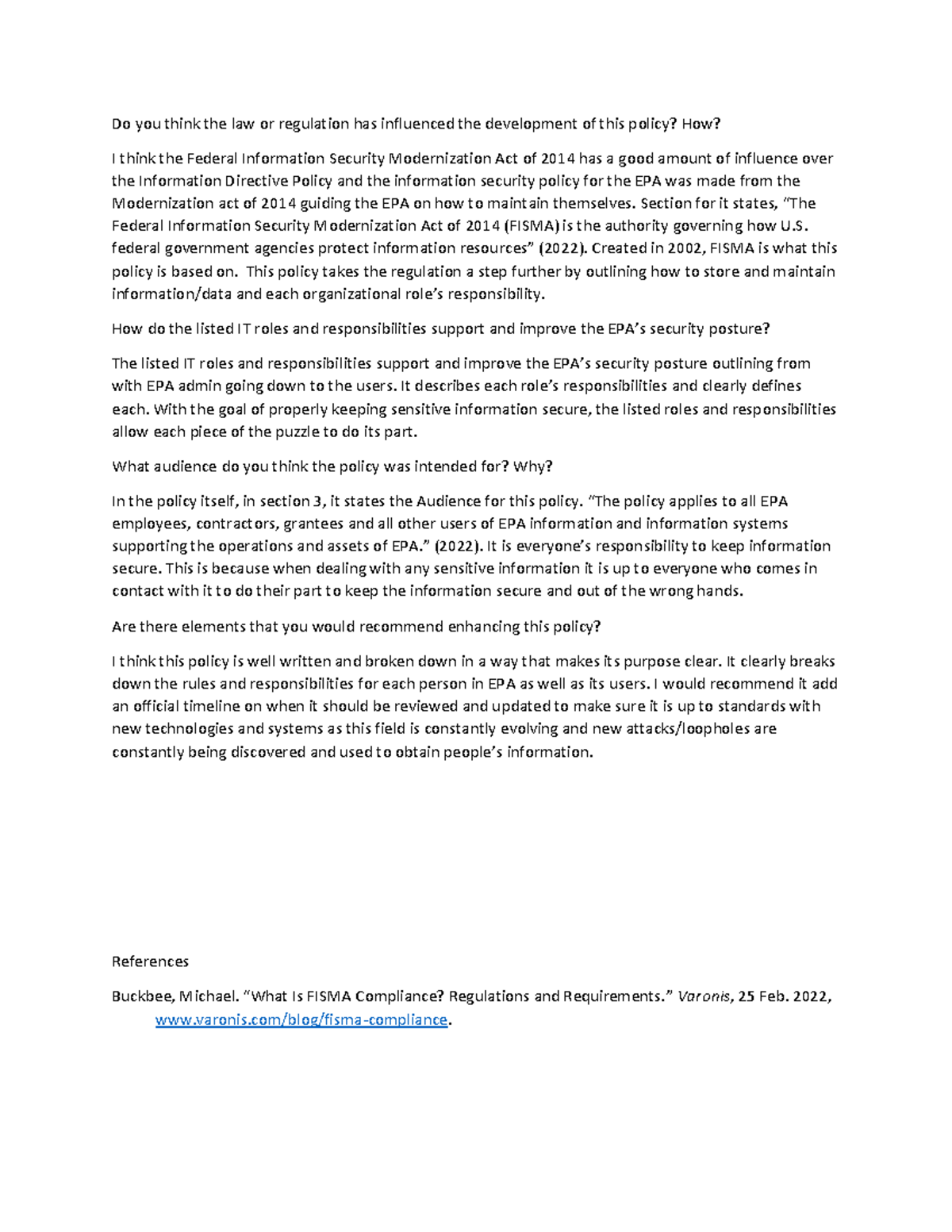 IT 253 Module 3 Case Study - Do you think the law or regulation has ...