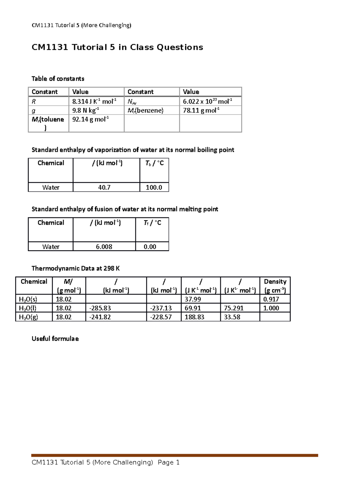 Tutorial 5 (More Challenging) Active - CM1131 Tutorial 5 (More ...