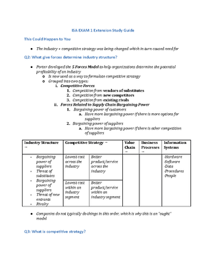 ISA235 Final Exam Study Guide - ISA 235 Final Exam Study Guide Chapter ...