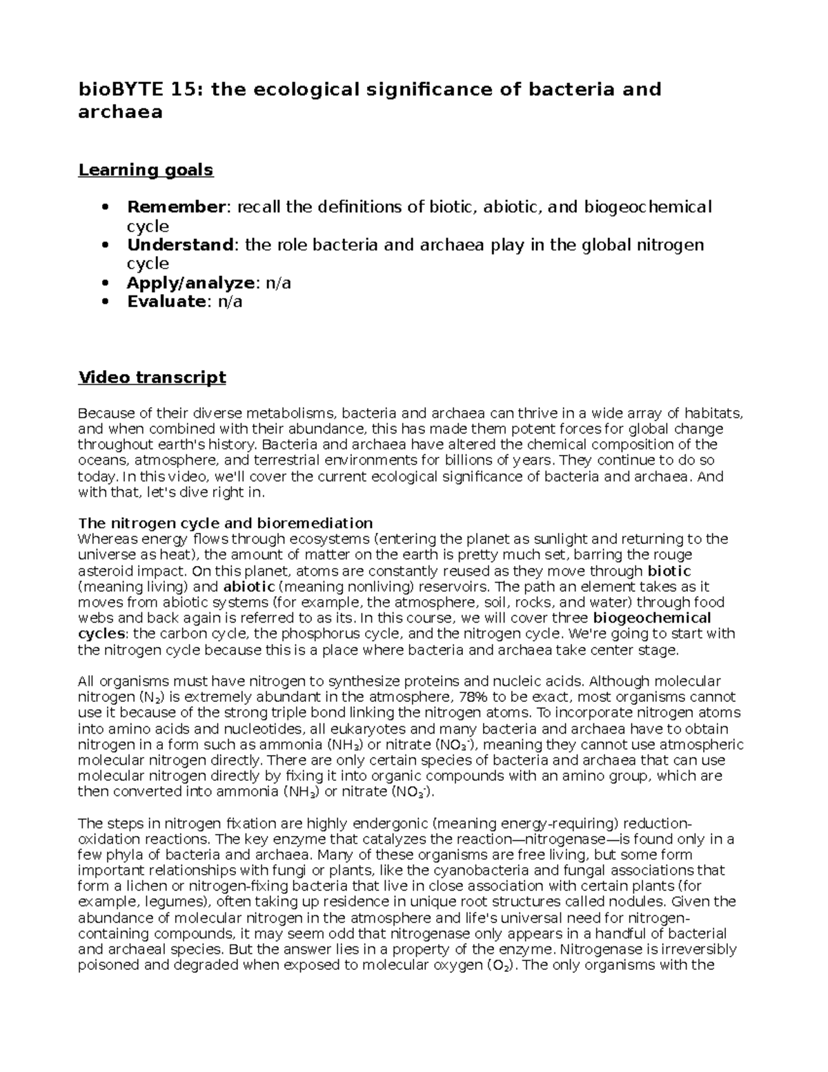 1802.Notes guide.bio BYTE 15 - bioBYTE 15: the ecological significance ...
