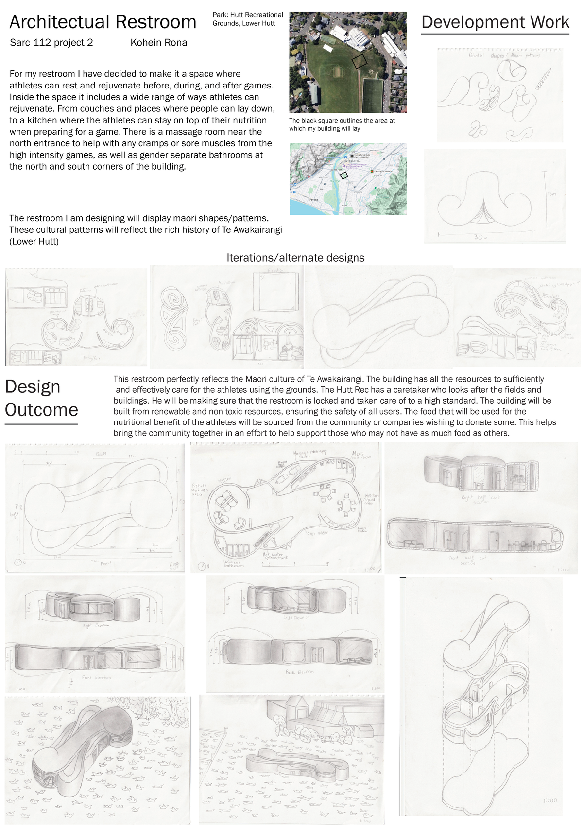 Sarc112 Project 2 Kohein Rona - Development Work Iterations/alternate designs Design Outcome ...