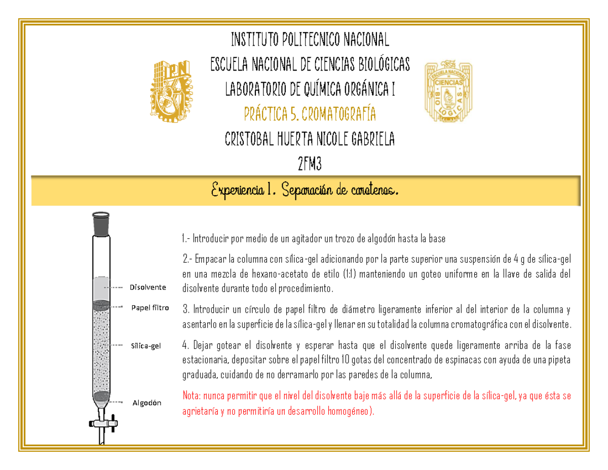 Diagrama de flujo Práctica 5 - Laboratorio de QOII - 1.- Introducir por ...