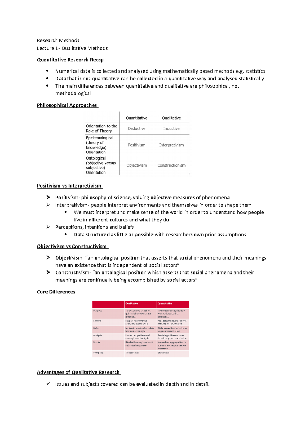 Research Methods Part 2 Spring Lecture 1 - Research Methods Lecture 1 ...