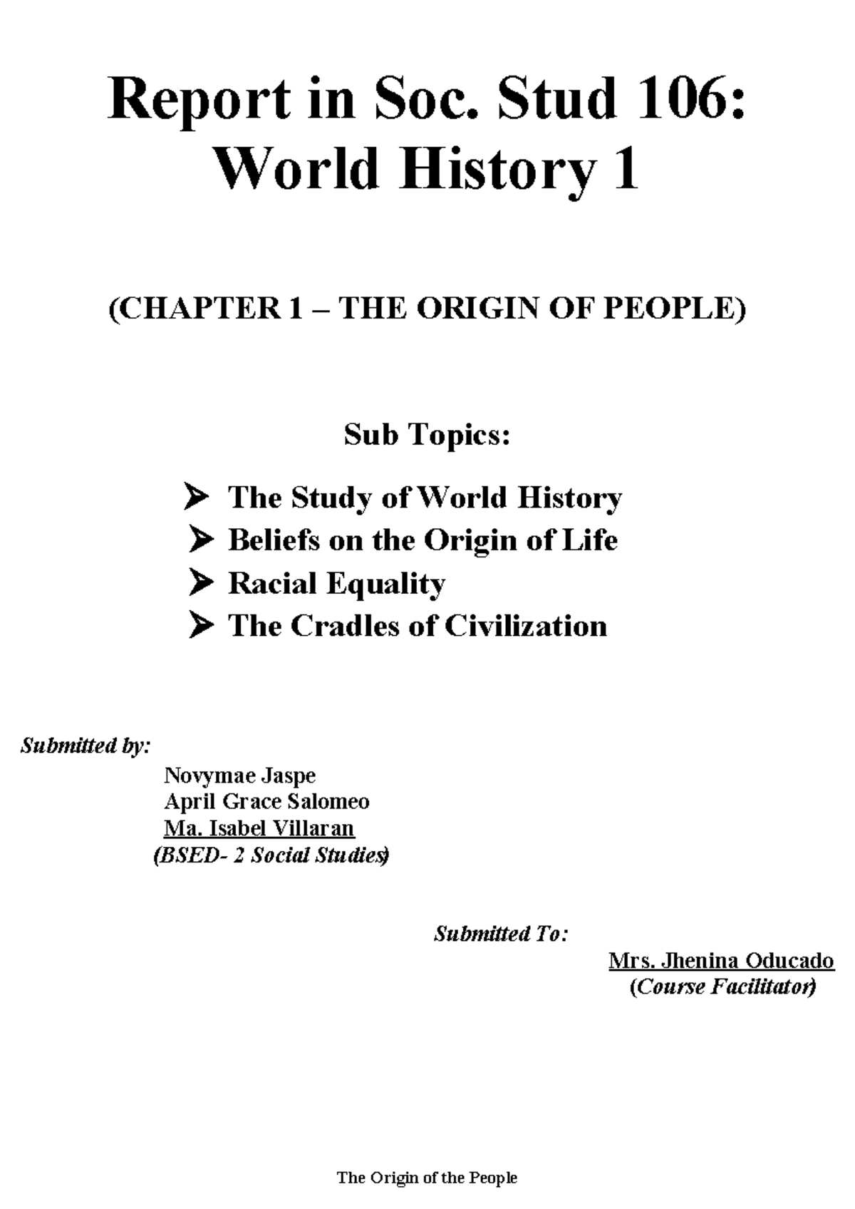 Chapter 1- SOC.STUD 106 ( Handouts). final - Report in Soc. Stud 106 ...
