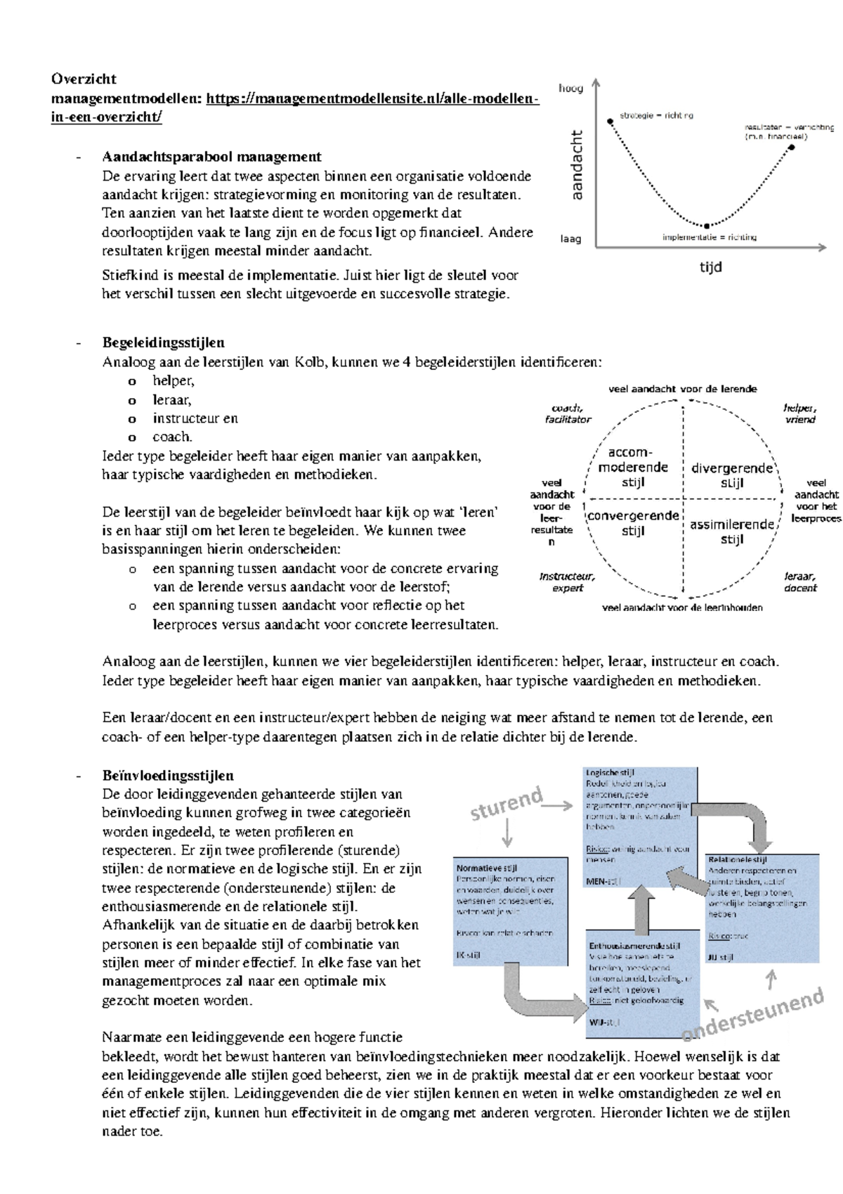 Overzicht managementmodellen - Overzicht managementmodellen ...