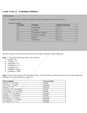 DONE COSC 1315 Lesson 5 LAB 6 - Lesson 4 Lab 6 – For Loop and Pseudocode Critical Review A - Studocu