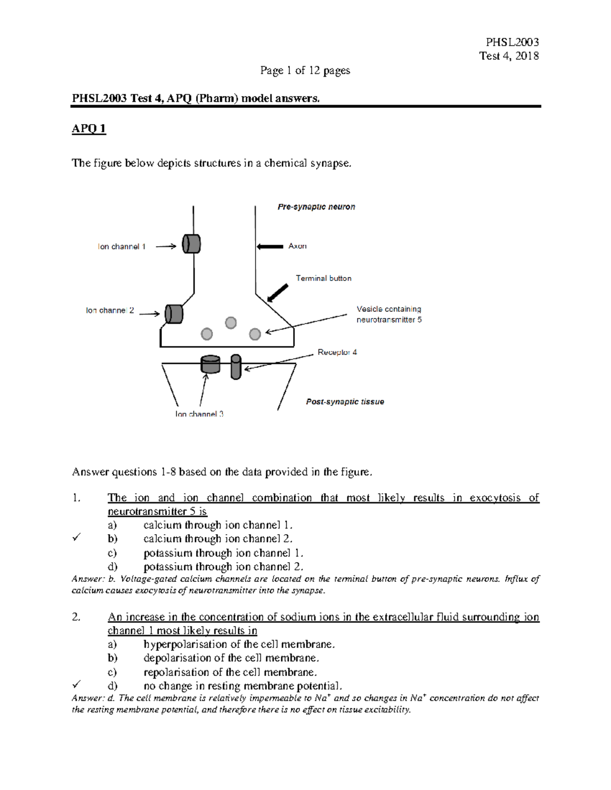 Test 4 APQ merged model answers Pharm - Test 4, 2018 Page 1 of 12 pages ...