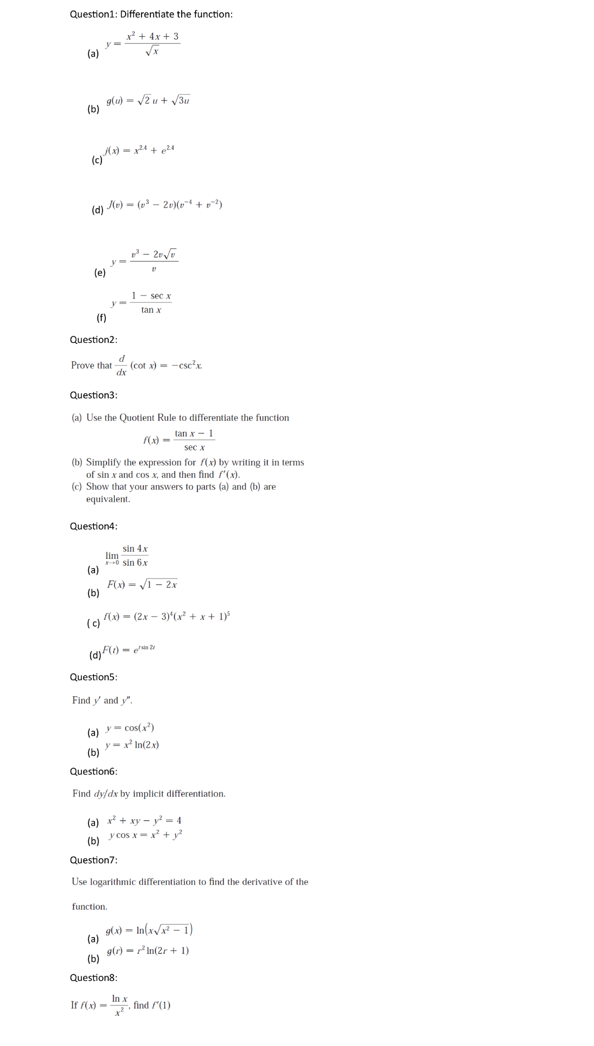 Midterm Review - Math 1B03 - Studocu