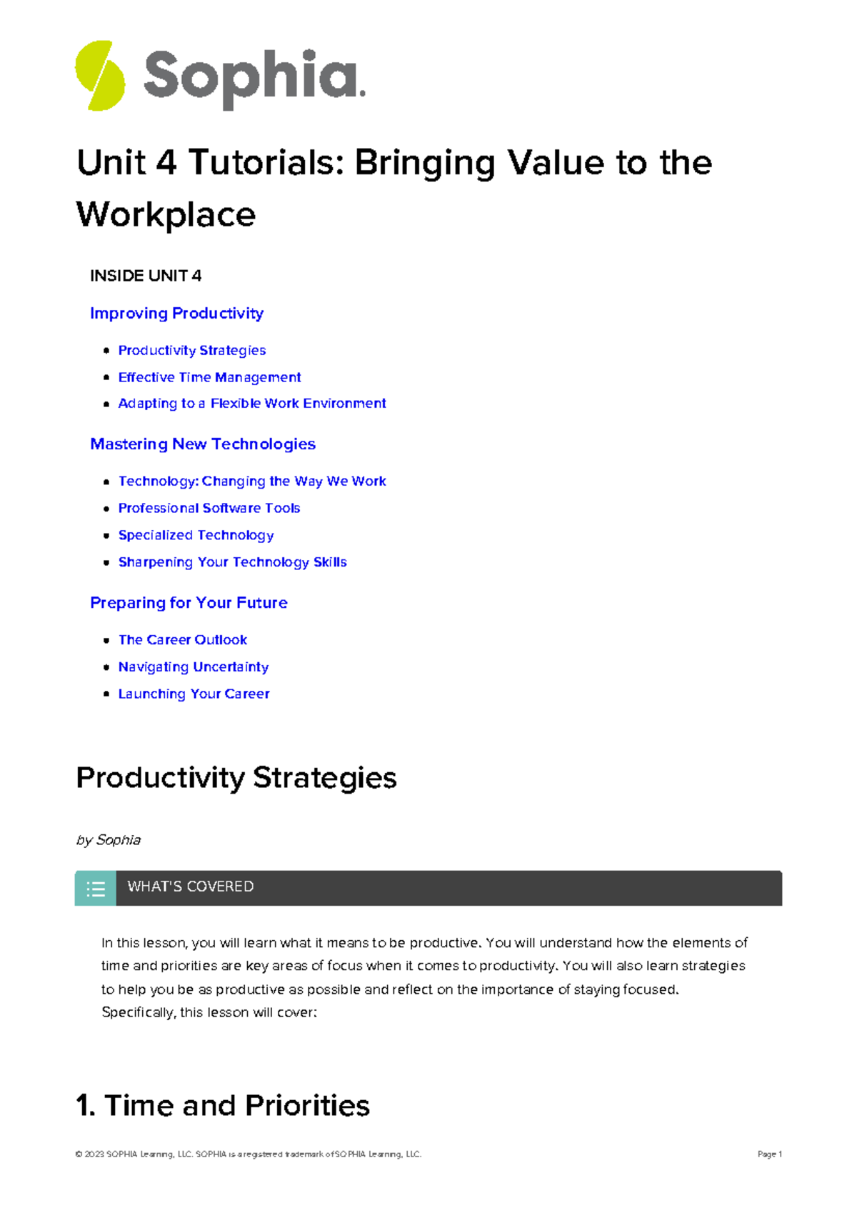 Unit 4 tutorials bringing value to the workplace - Unit 4 Tutorials: Bringing Value to the ...