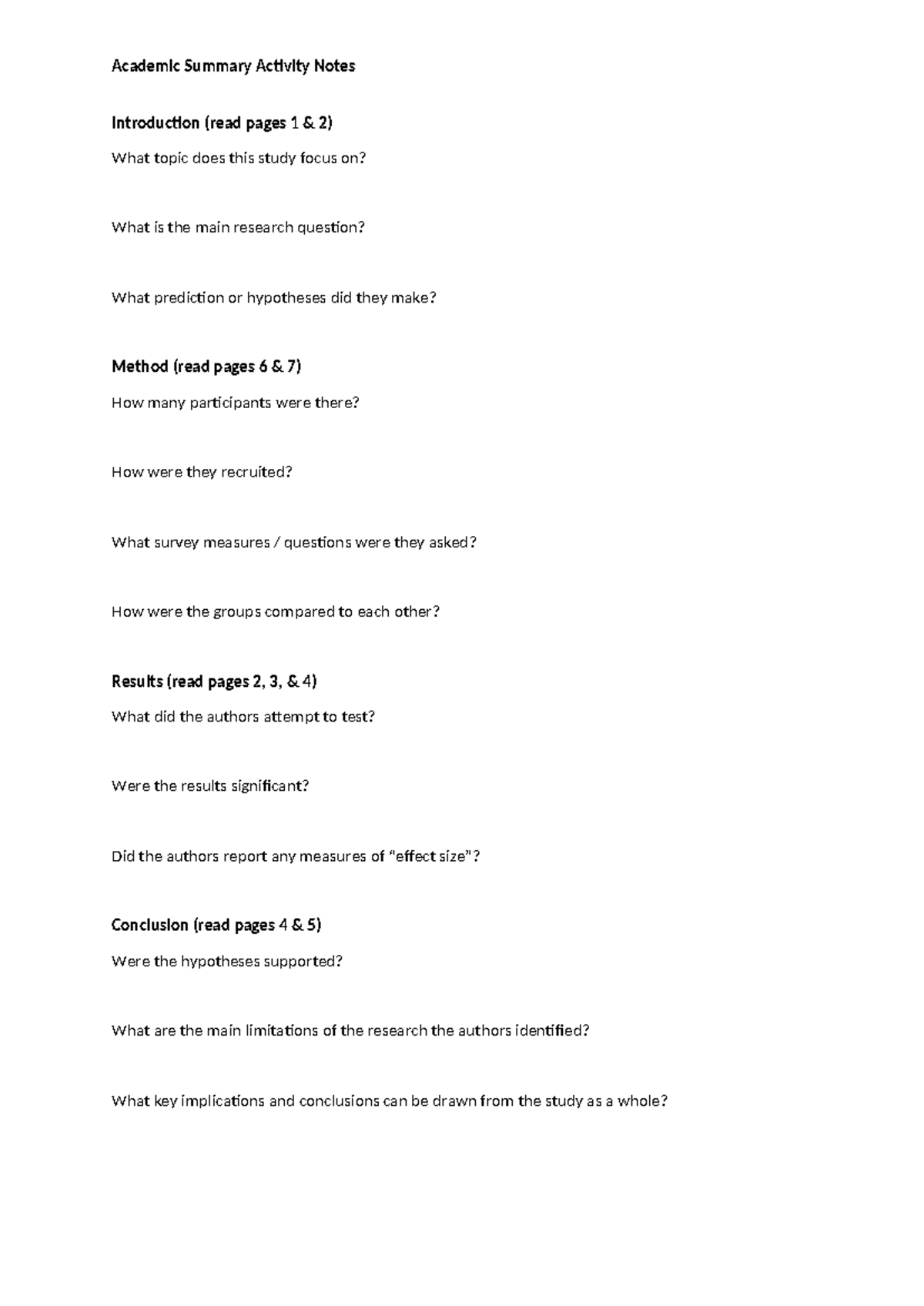 Module 2 - Week 2 - Academic Summary Questions - Academic Summary ...