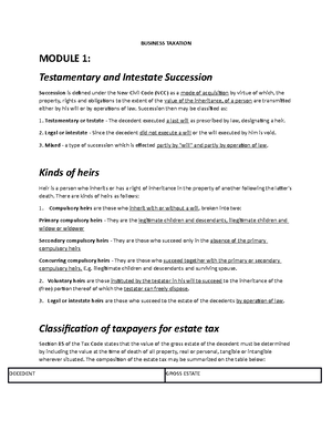 Income Taxation Reviewer Final 1 - INCOME TAXATION Chapter 1 ...