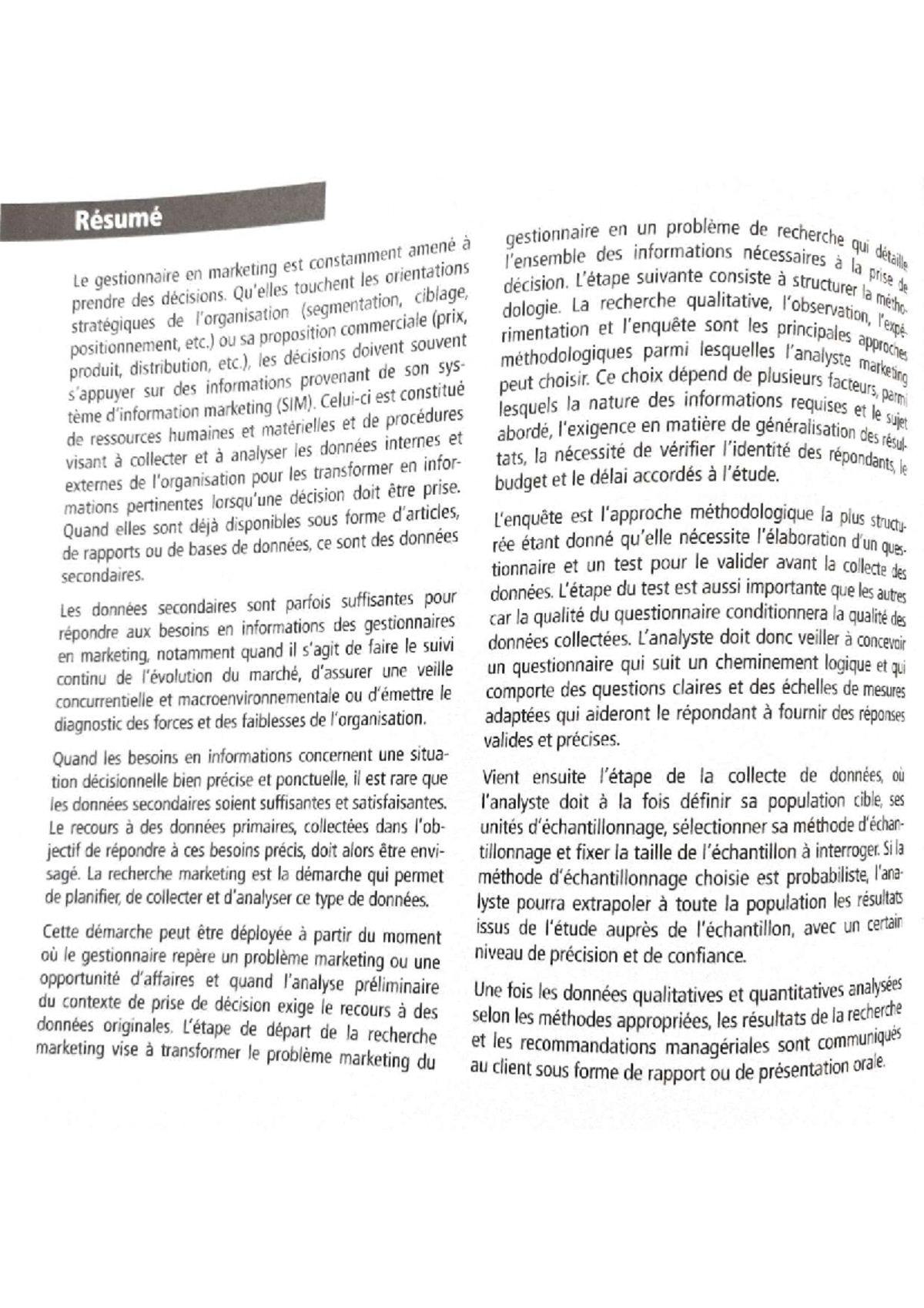 SIM - Résumé du chapitre Recherche marketing - MARK40130 - Studocu SIM - Résumé du chapitre Recherche marketing - MARK40130 - Studocu