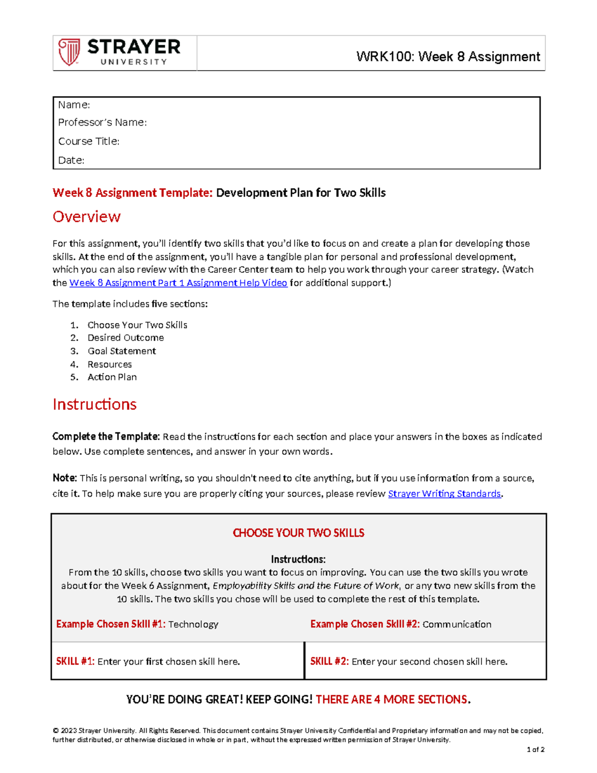 Week 8 assignment template - Name: Professor’s Name: Course Title: Date ...
