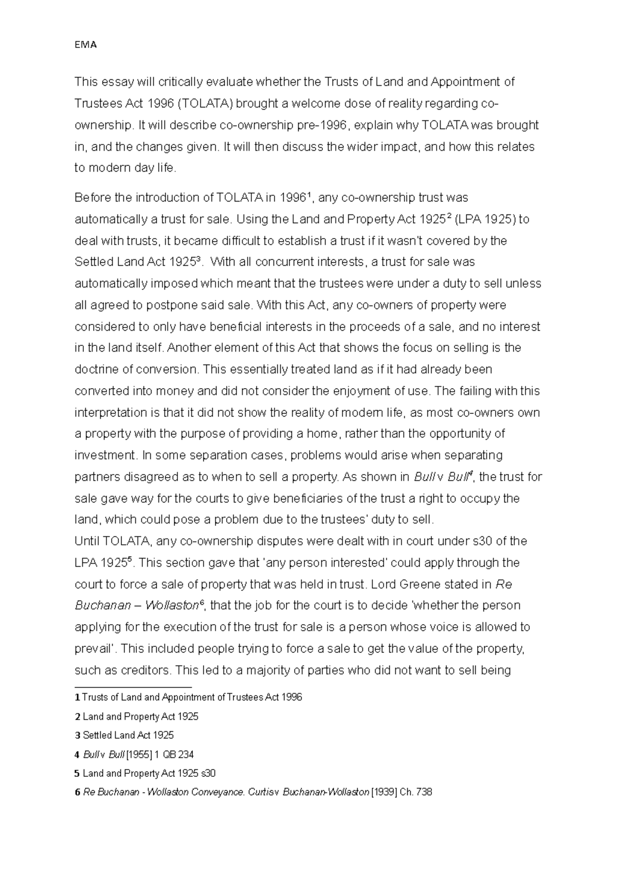 EMA 1 - Distinction - This essay will critically evaluate whether the ...