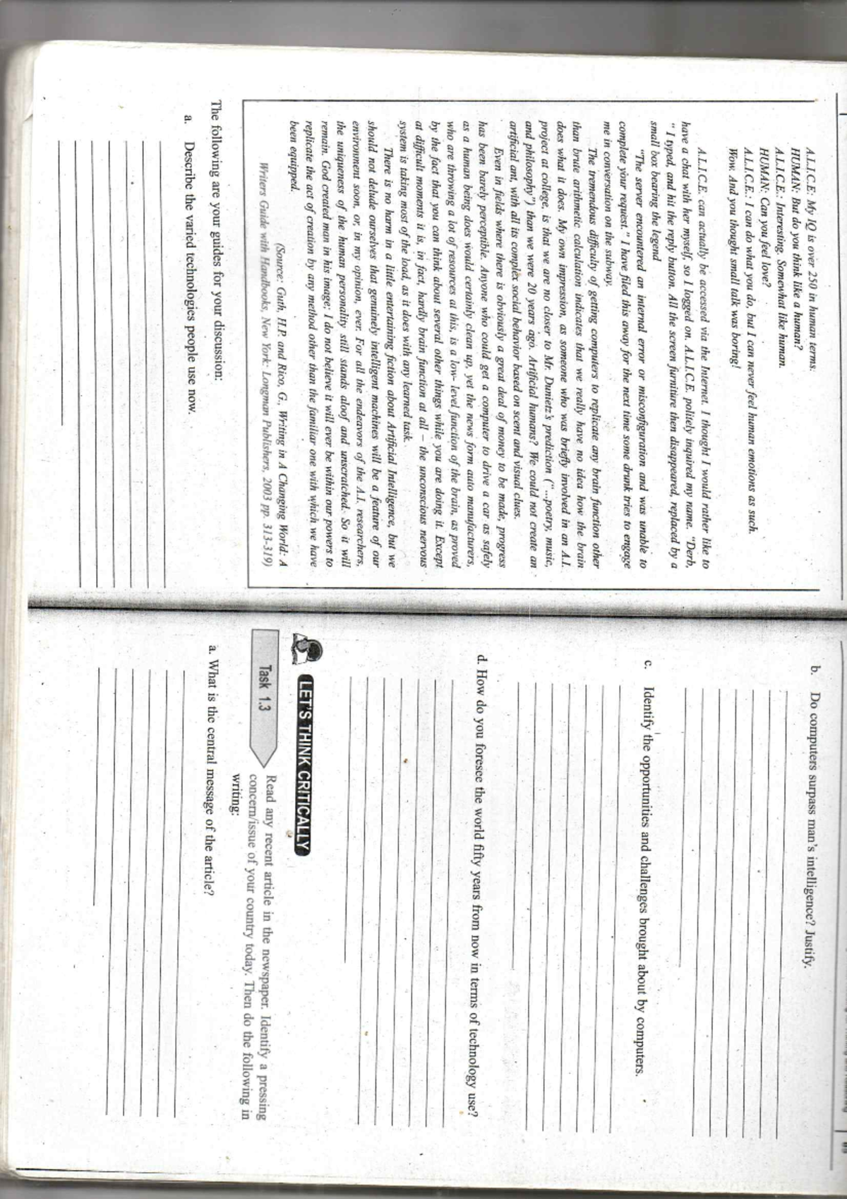 Reading Material FOR DAY 2 Activity page 2 - Reading and Writing Skills ...