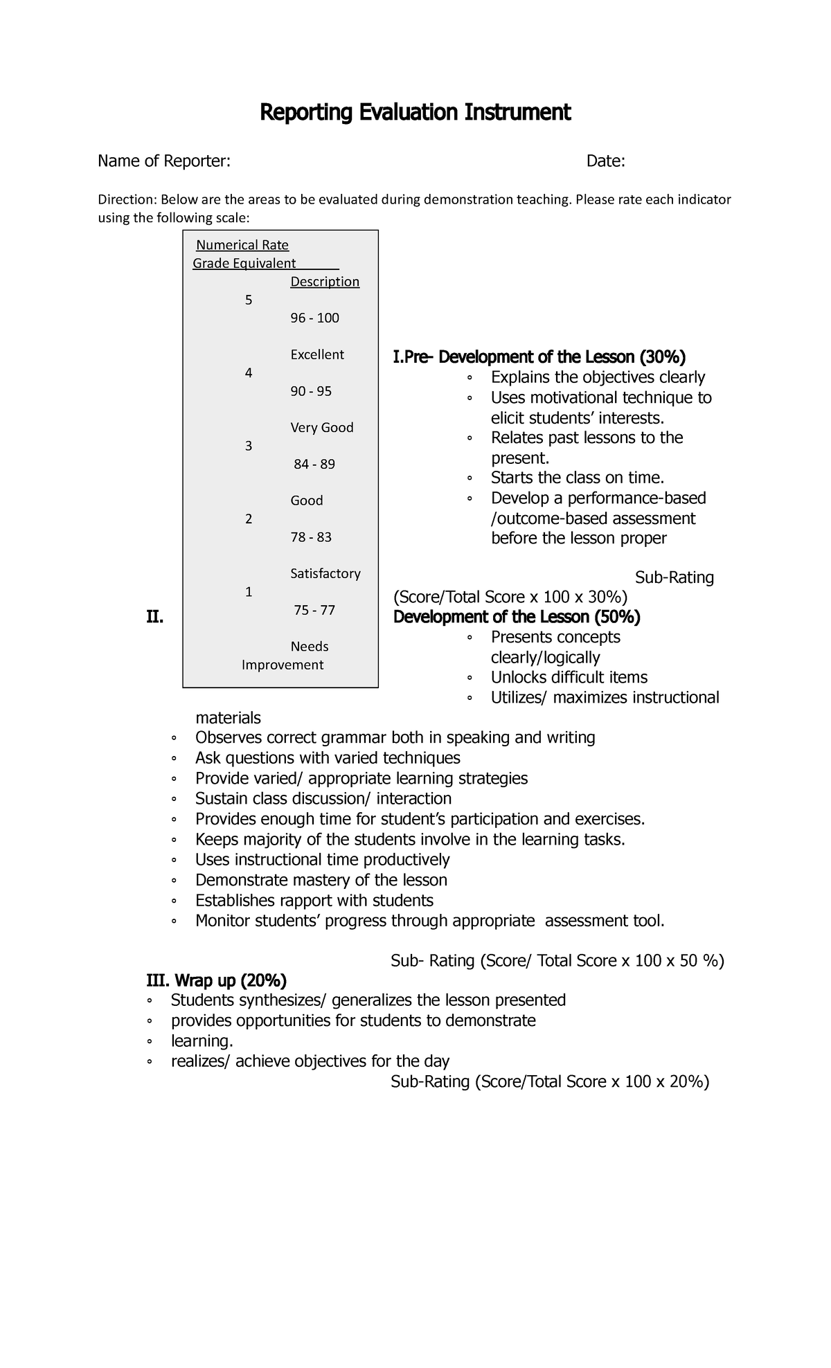 Reporting-Evaluation-Instrument - Reporting Evaluation Instrument Name ...