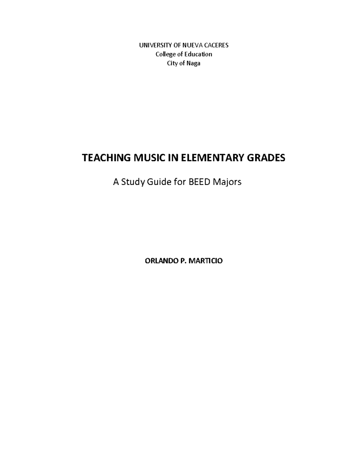 479208076 a Teaching Music IN Elementary Grades pdf - UNIVERSITY OF ...
