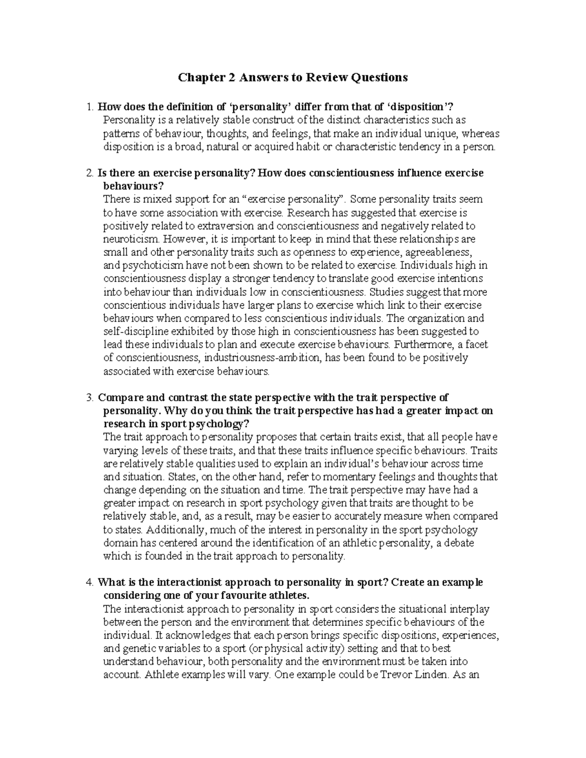 Chapter 2 Answers to Review Questions - Chapter 2 Answers to Review Questions How does the - Studocu