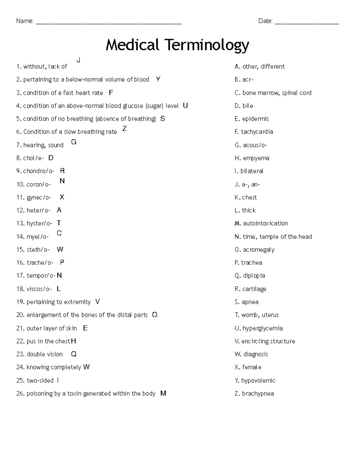 Medical Terminology 112a48 61632 bc5 - Name ...