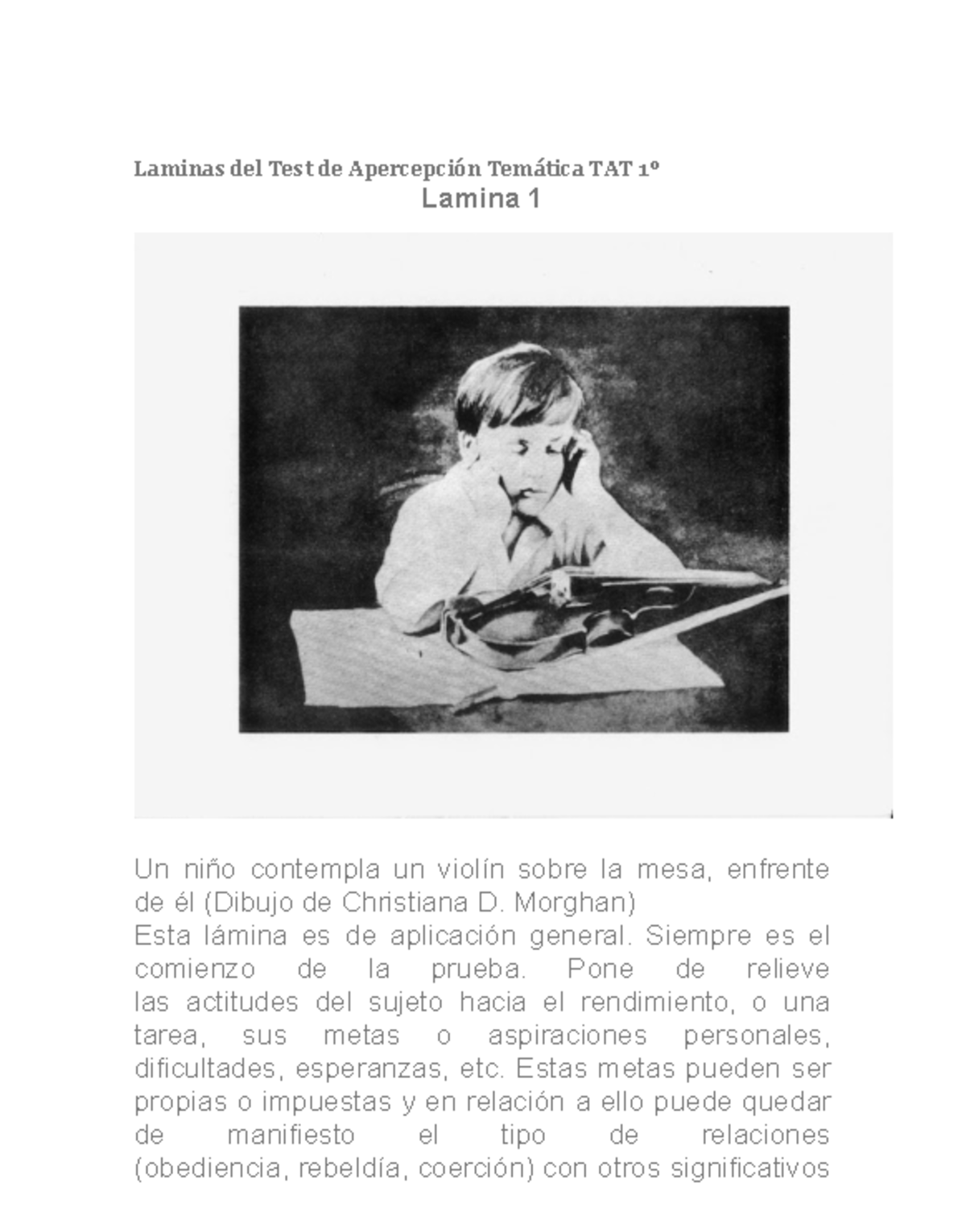 GUIA Lamina TAT - Tat - Laminas del Test de Apercepción Temática TAT 1º ...