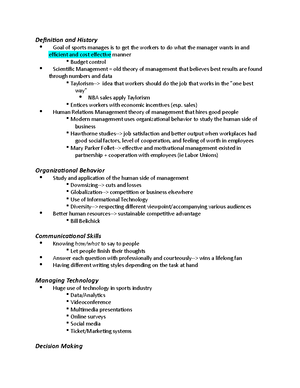 History of Sports Management - Introduction Management structures Clubs ...