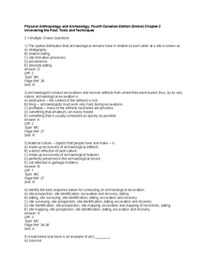 U1 - Summary Human Origins And Antiquity - Introduction If you asked ...