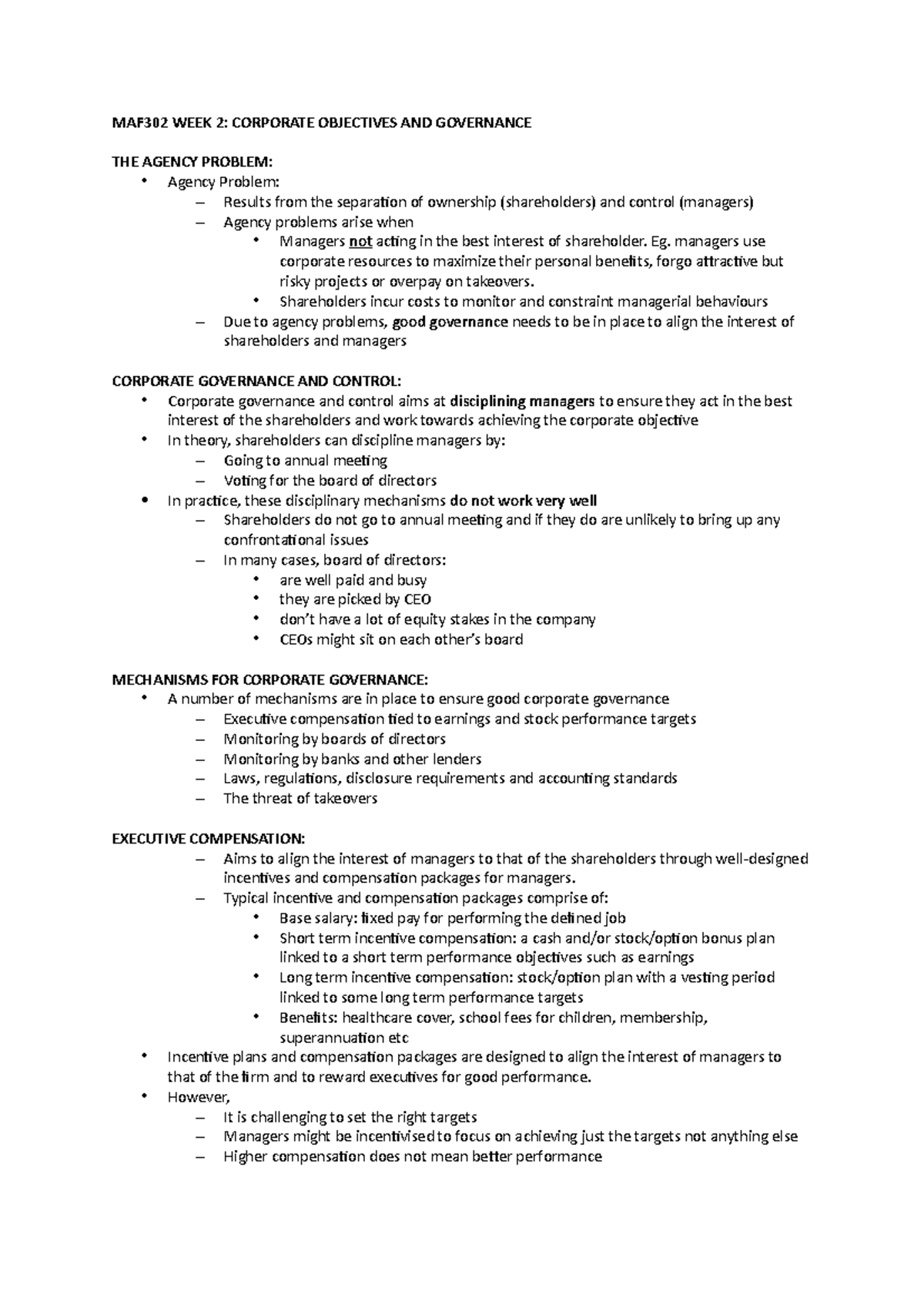 MAF302 - Corporate Social Responsibility - Wk2 - MAF302 WEEK 2 ...