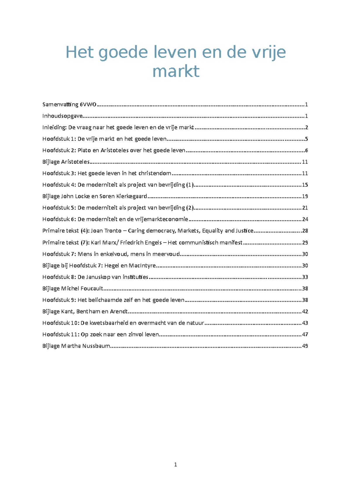 Het goede leven en de vrije markt - Het goede leven en de vrije ...