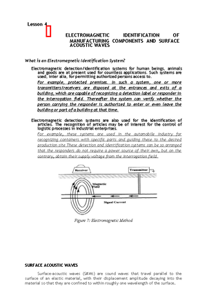 Module 1 Lesson 2 MAIN Components OF Sensor - Lesson 2 MAIN COMPONENTS ...