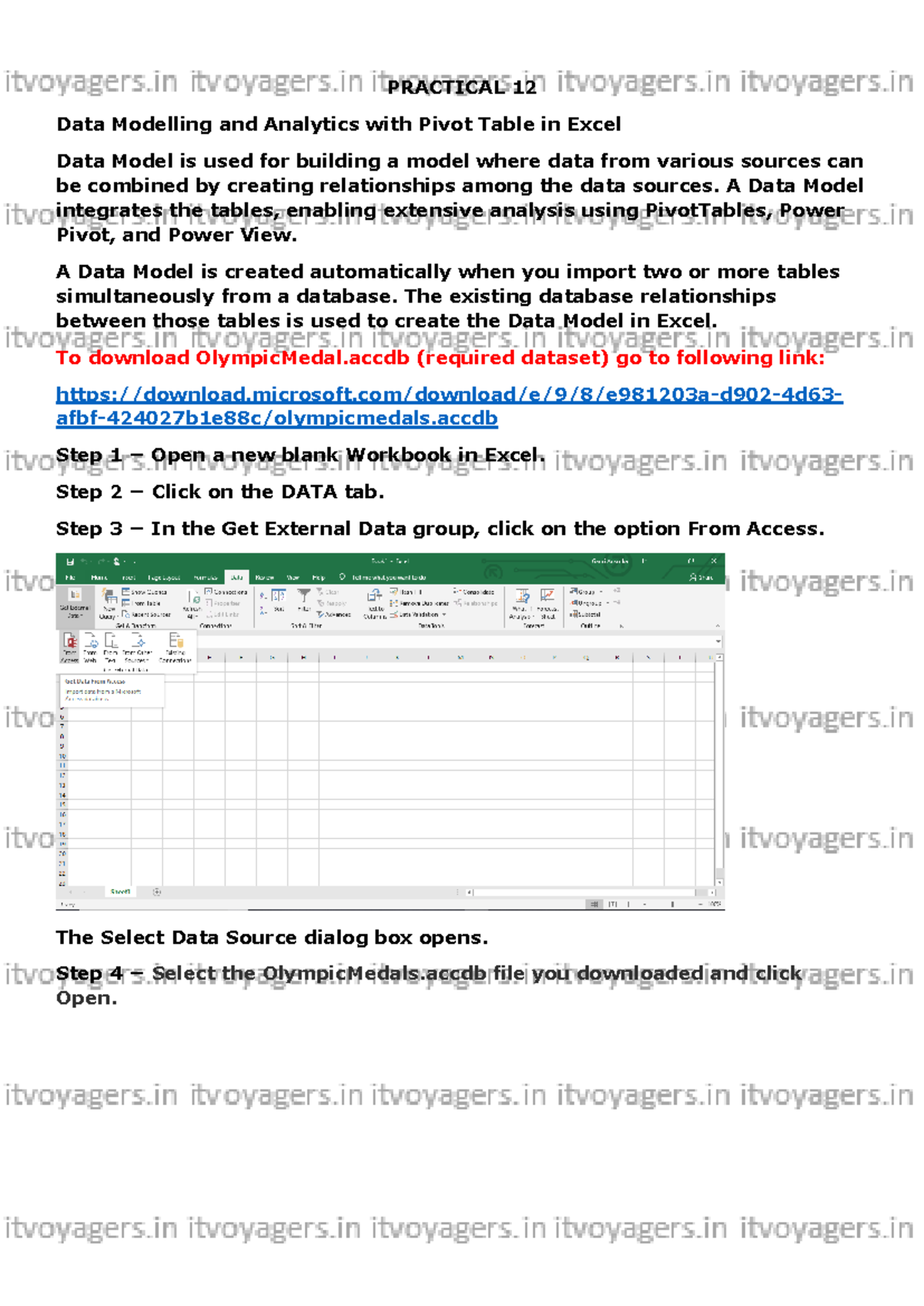 ITVoyagers BI Practical 12 MU TYIT - PRACTICAL 12 Data Modelling and ...