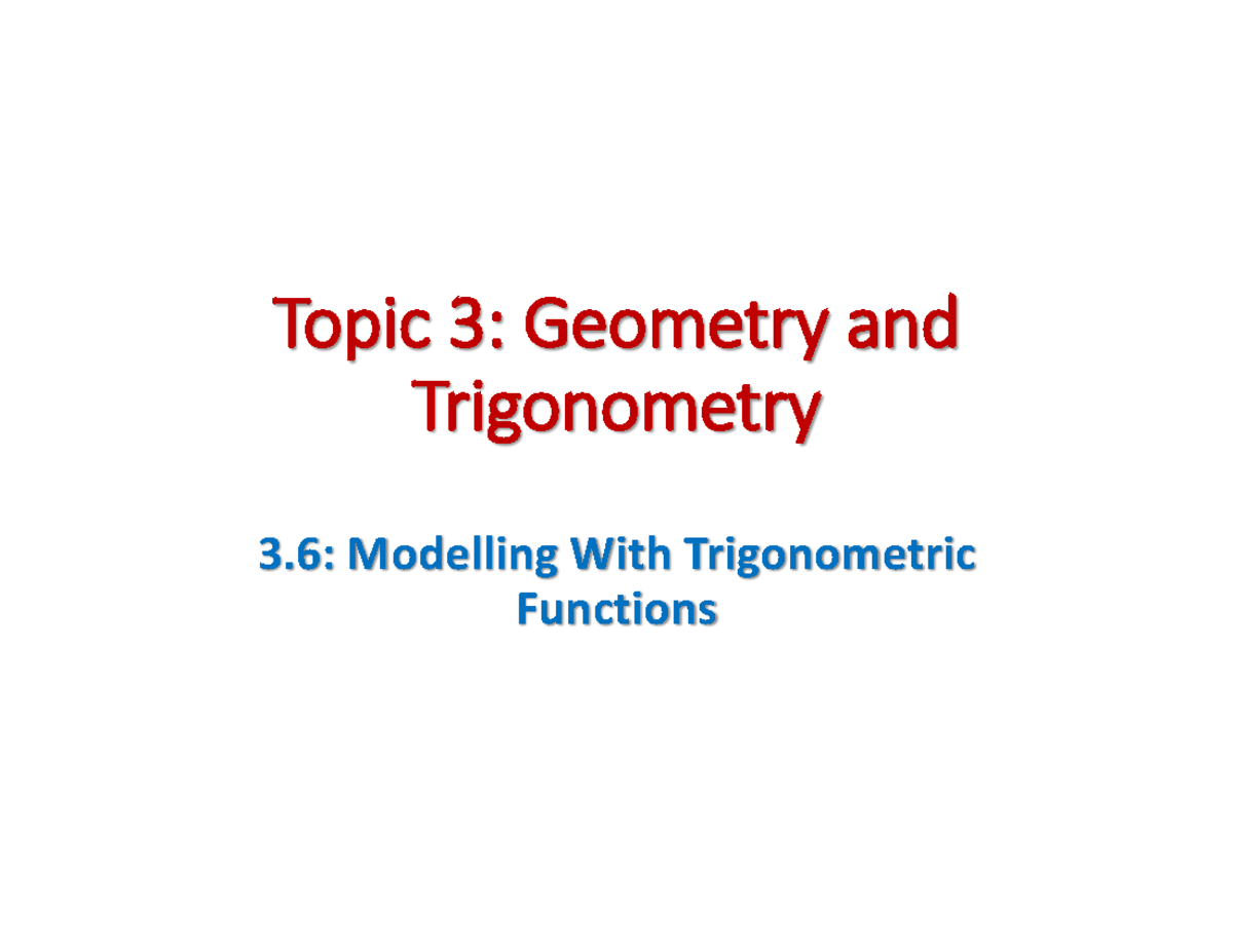 Math HL notes math analysis and approaches - Topic 3: Geometry and ...