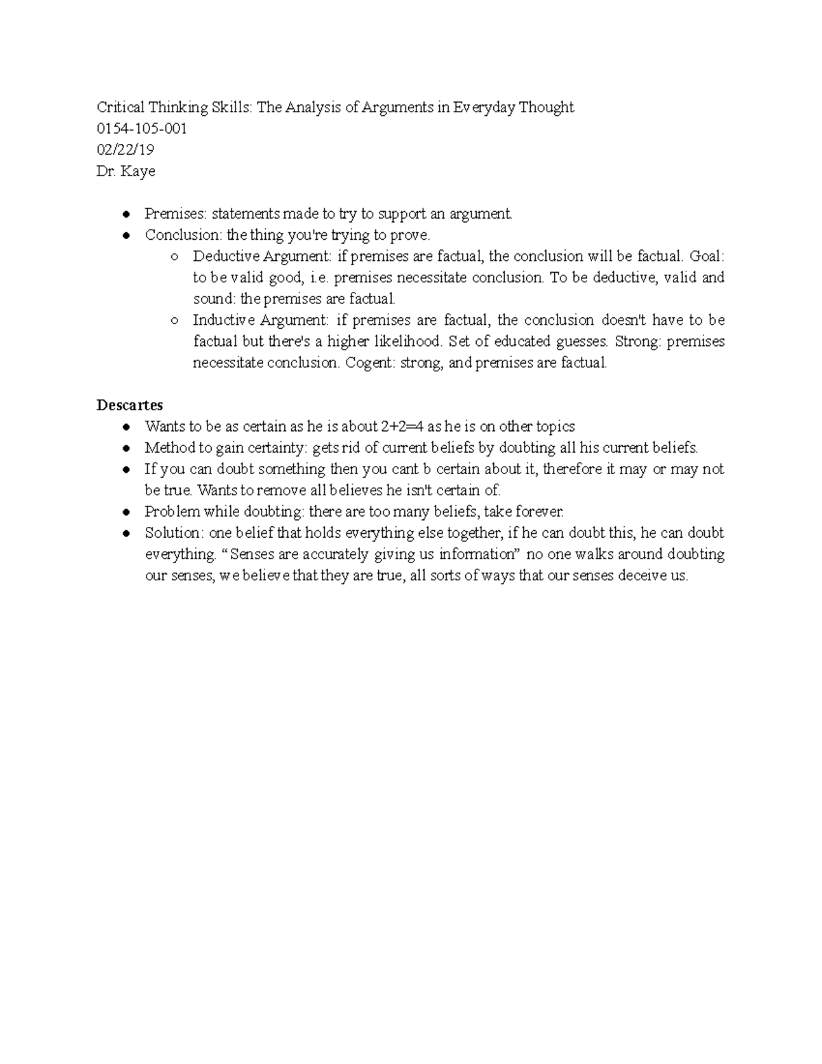 Critical Thinking 02 22 - Critical Thinking Skills: The Analysis of ...