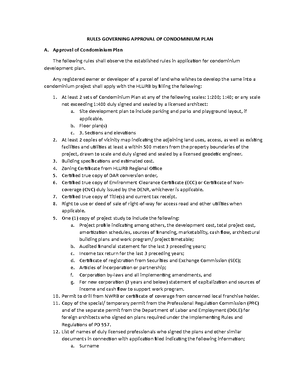 Rules Governing Approval OF Subdivision PLAN - RULES GOVERNING APPROVAL ...