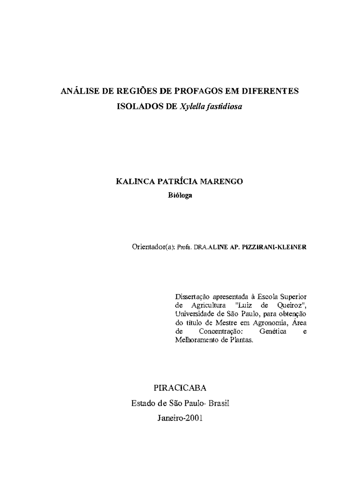 Profago em xylella-desbloqueado - ANÁLISE DE REGIÕES DE PROFAGOS EM ...