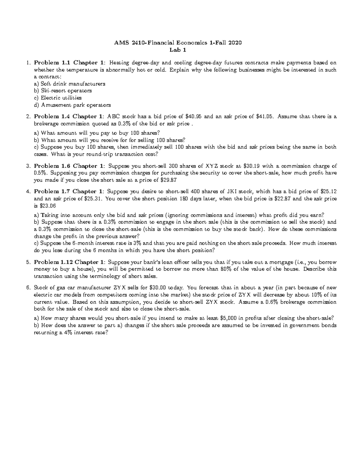 AMS 2410 Assignment mandatory tutorial 1 - API 141 - Harvard - Studocu