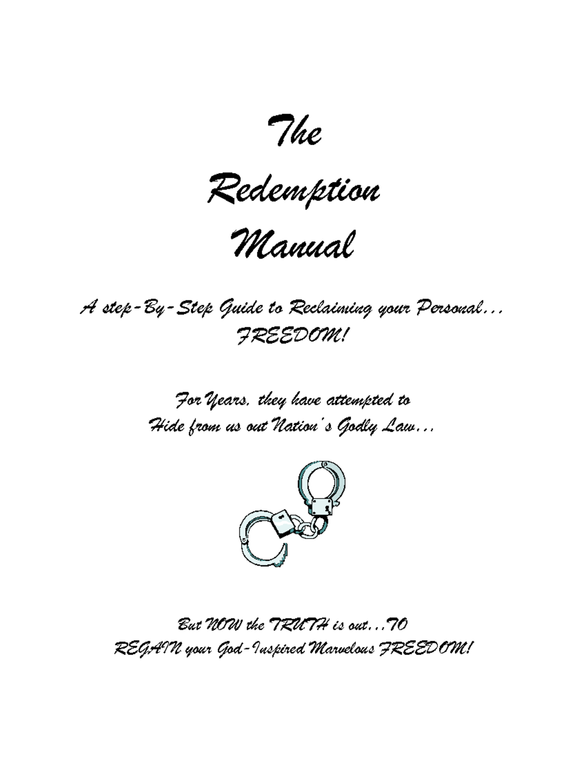 13350740-redemption-manual - The Redemption Manual A step-By-Step Guide ...