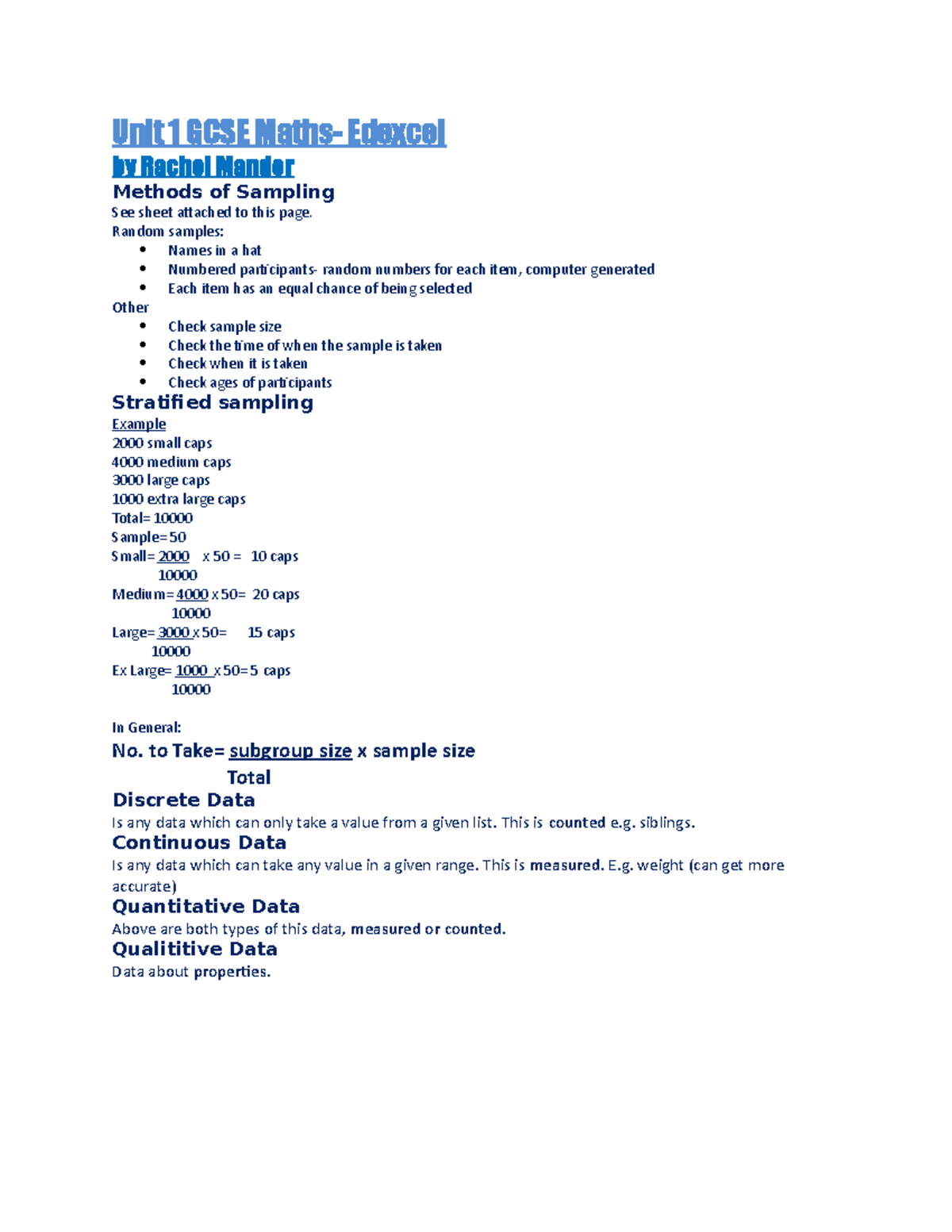 Unit 1 GCSE Maths updated - Unit 1 GCSE Maths- Edexcel by Rachel Mander ...