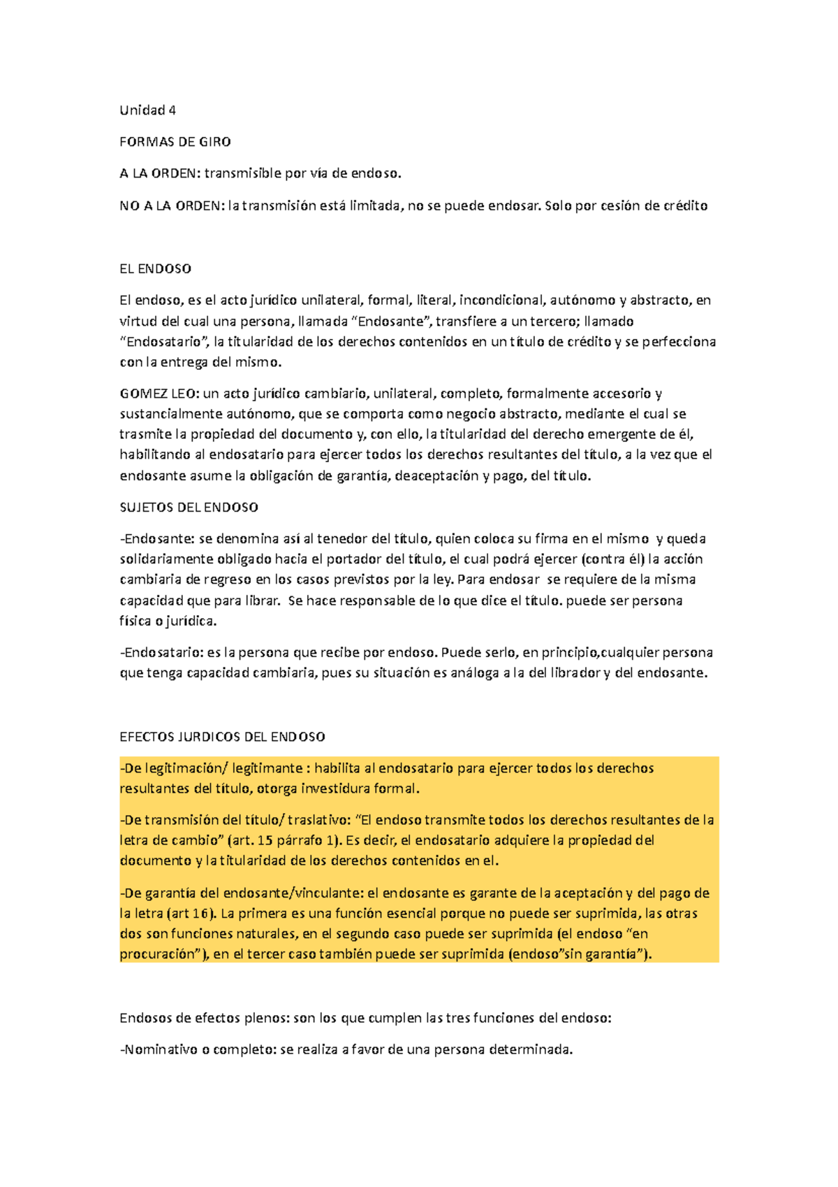 Unidad 4 - Unidad 4 FORMAS DE GIRO A LA ORDEN: transmisible por vía de ...