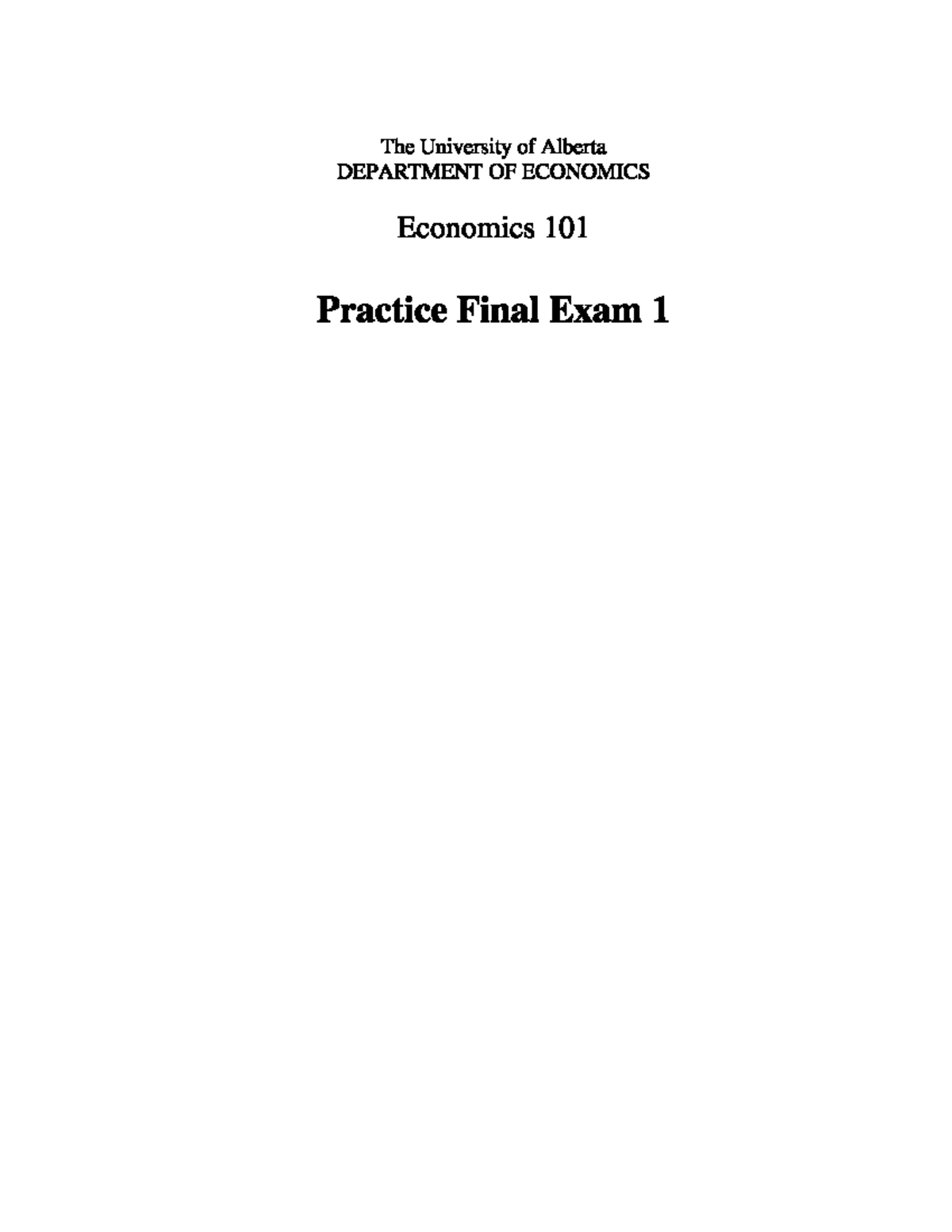 Sample/practice exam 2015, questions - economics 101 practice final ...