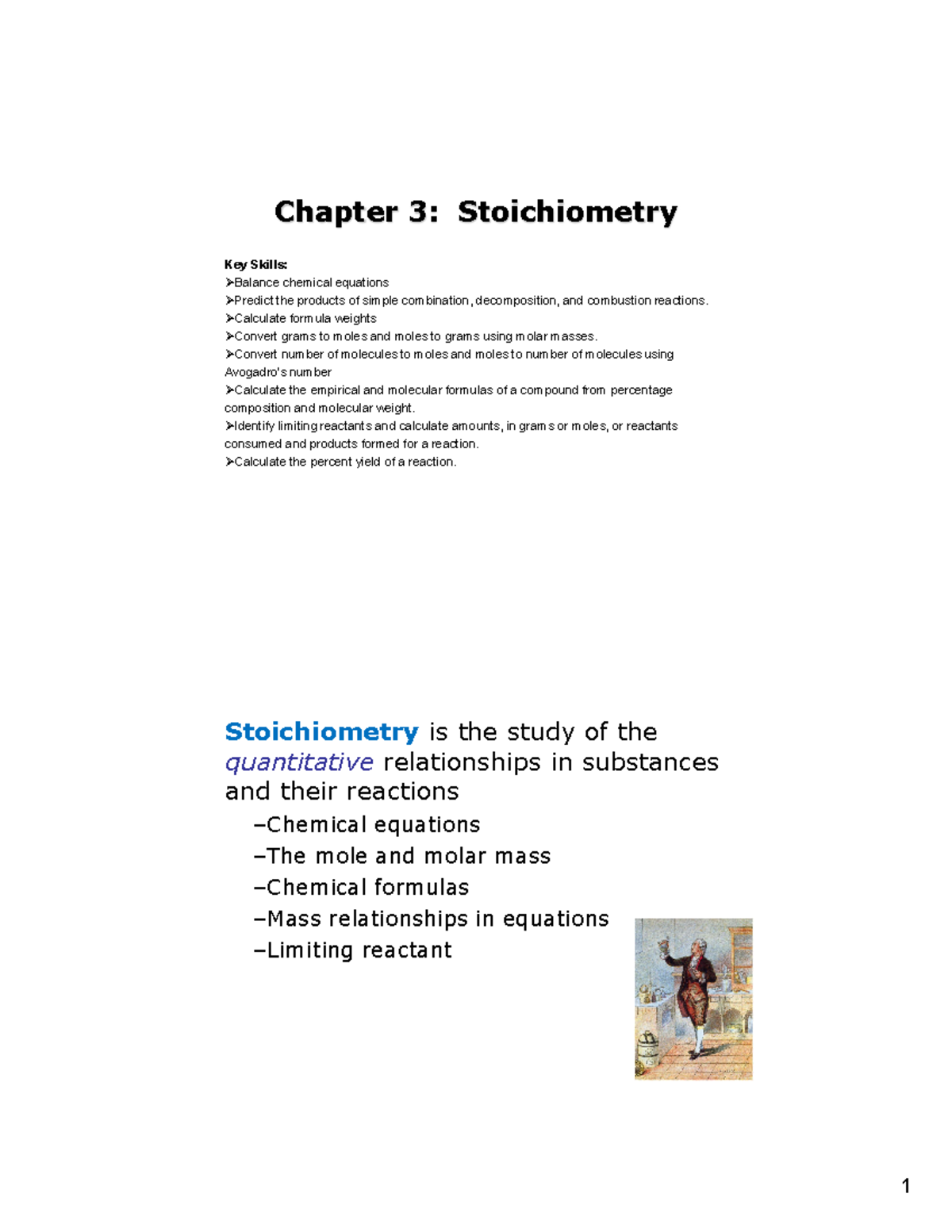 Chapter 3 notes - Summary introduction to general chemistry 1B ...