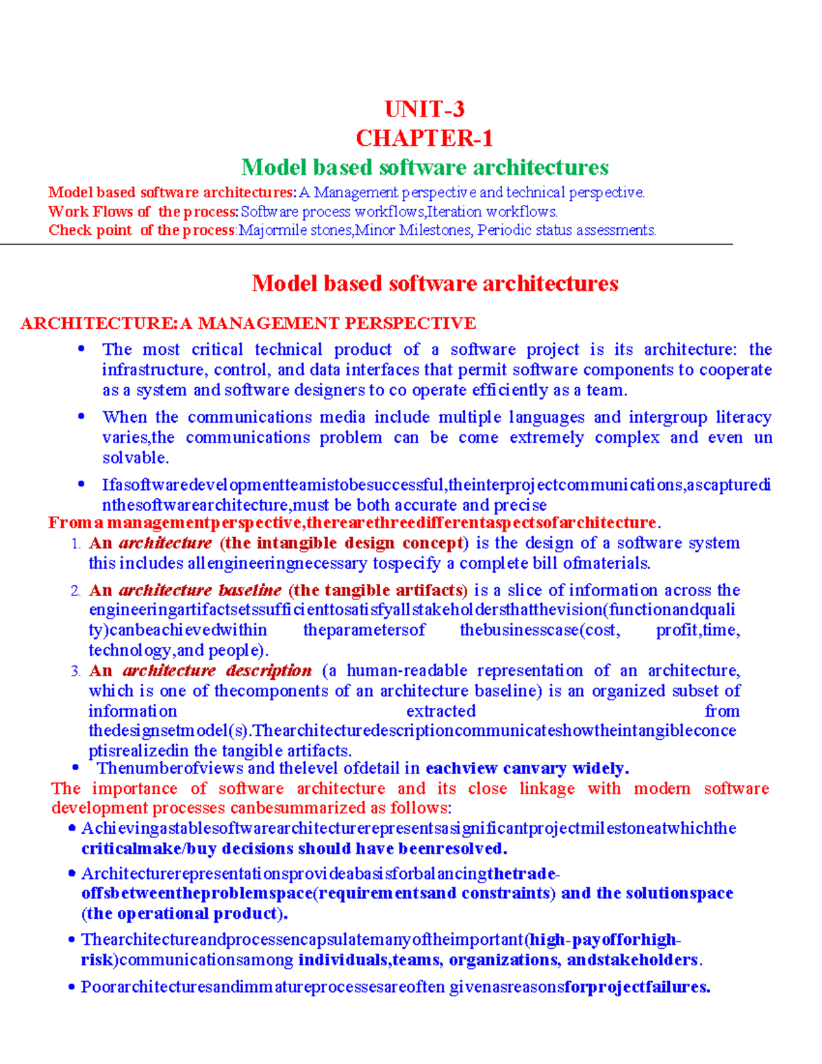 UNIT-3 Chapter-1 Notes - UNIT- CHAPTER- Model based software ...