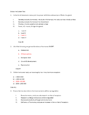 397528414 KEY Endocrine System Test Review 2013 - BSC 2085 - Studocu