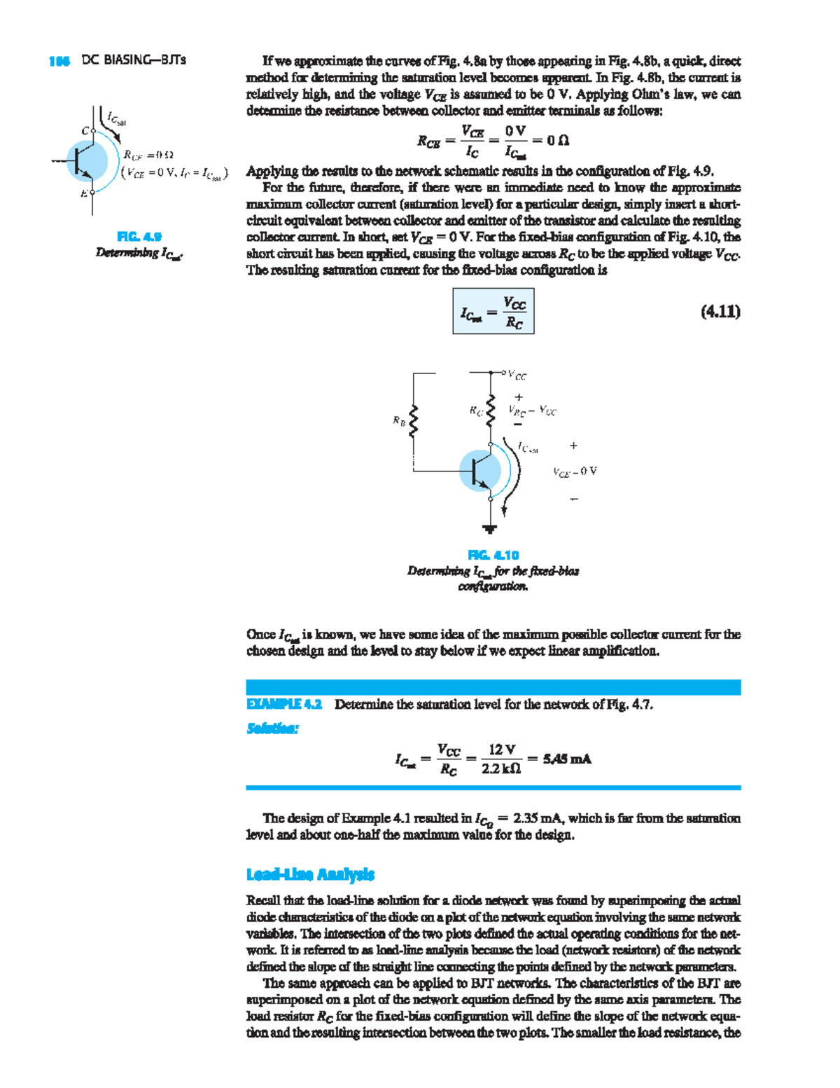 Load-Line Analysis - Electronic Circuit: devices and analysis - Studocu