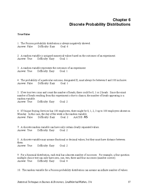 Chapter 6 solution - Chapter 6: Continuous Probability Distributions Chapter 5 dealt with - Studocu